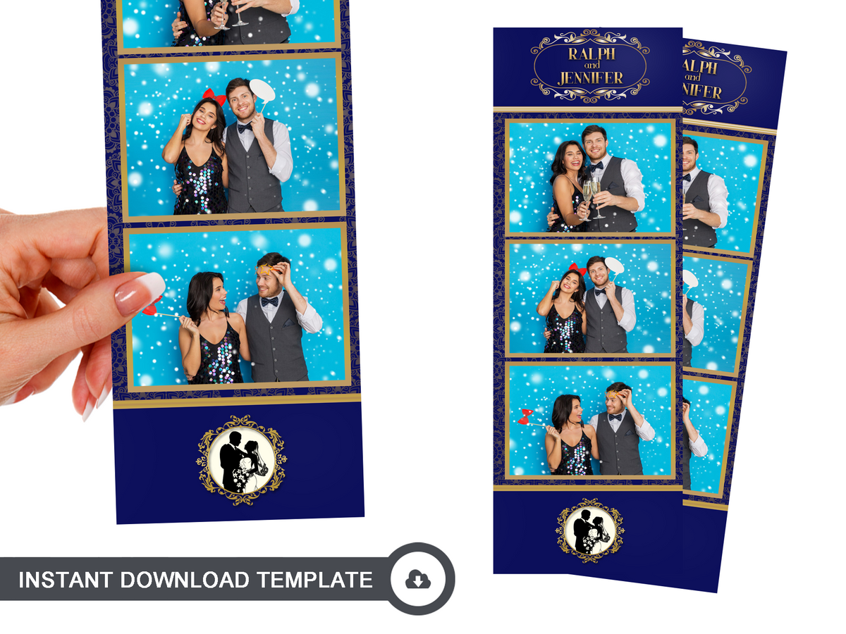 Elegant Gold Frame - Photo Booth Template | Boothify