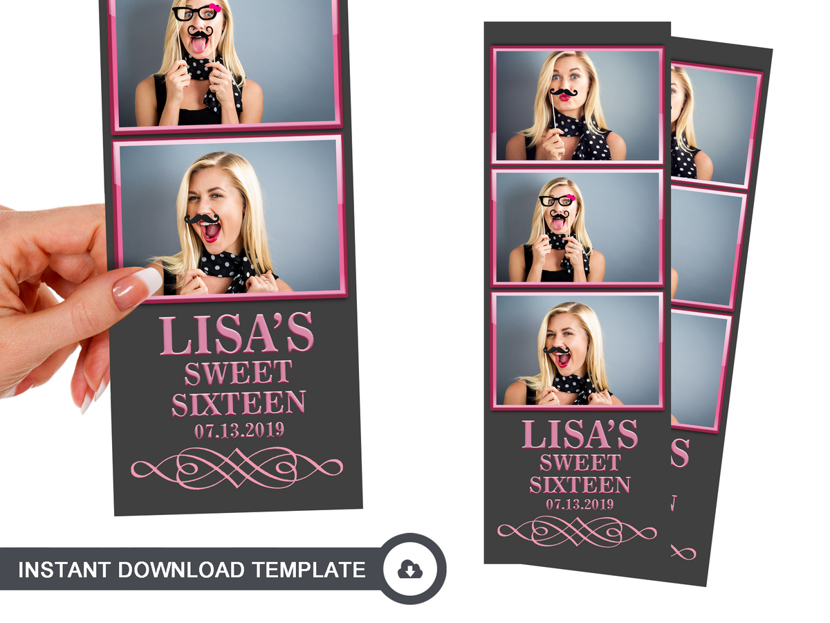 Spiral Pink - Photo Booth Template | Boothify