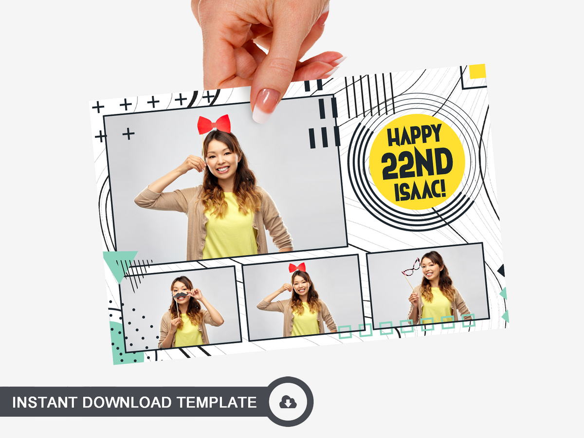 Elemental White Line - Photo Booth Template | Boothify